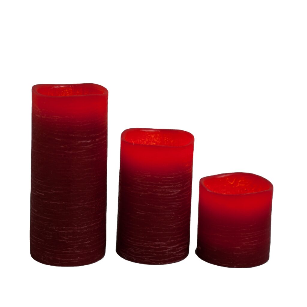 Wholesale Red LED candle with mottled surface,flat top,party candle ...